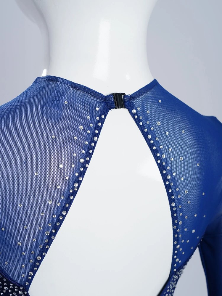 glittery figure skating competition dress | zendaya - Colour: Blue, Size: 6