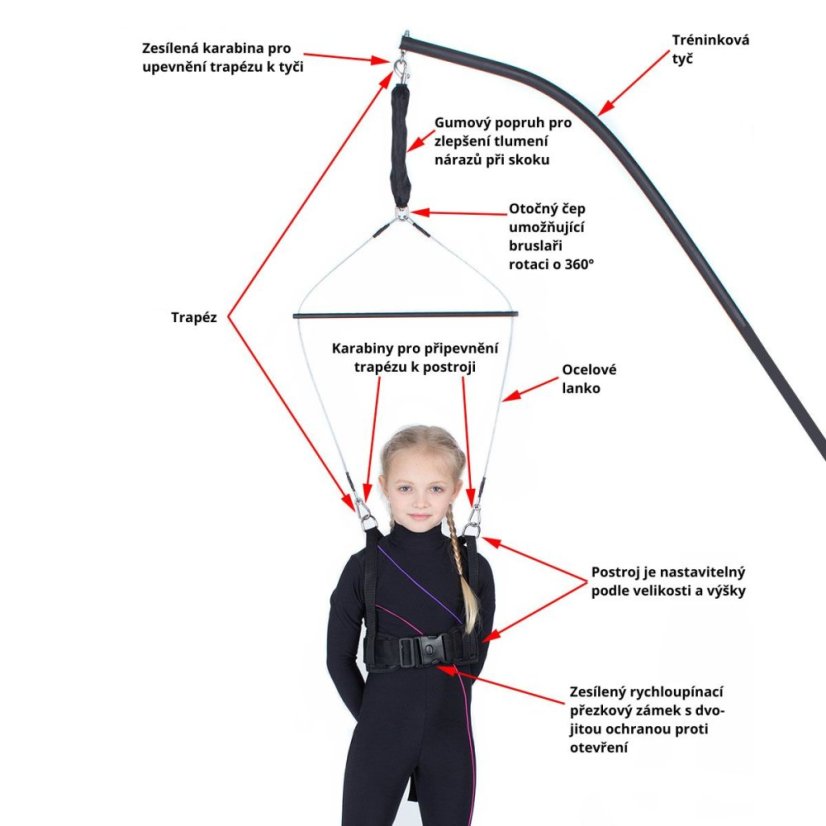 hanging rotation system jumping harness fishing rod pole on ice for ...